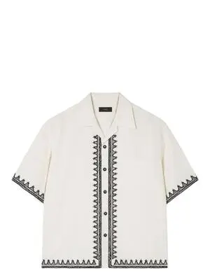 Alanui Akasha Embroidered-edge Shirt - White