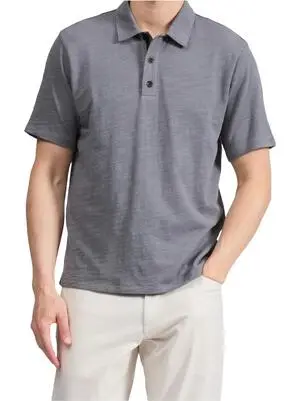 Rag & Bone Short Sleeve Polo Shirt - Gray