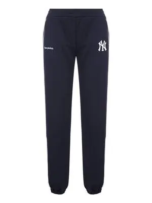 SPORTY  RICH Sporty & Rich Casual Elastic Waist Pants With Logo Detail - Black