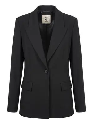 ANIYE BY Long-sleeve Blazer With Notched Lapel And Flap Pockets - Black