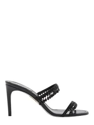 Rene Caovilla Embellished Stiletto Sandals - Black