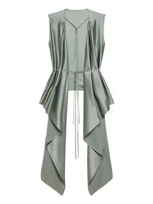 Helmut Lang Draped Scarf Top - Gray