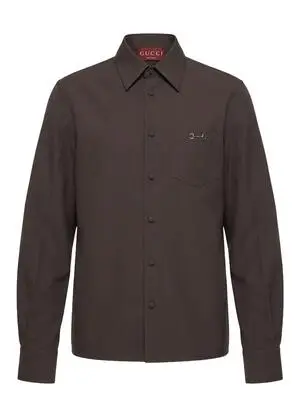 Gucci Horsebit Technical Panama Shirt - Black