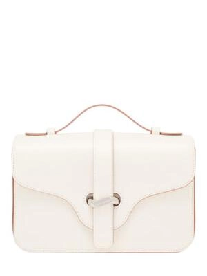 Emporio Armani Smooth Leather Top Handle Bag - White