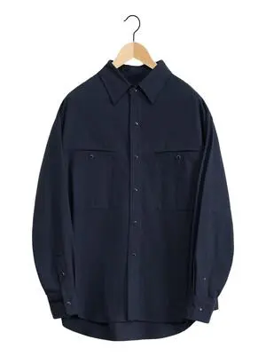 LEMAIRE Twill Button-up Shirt - Blue