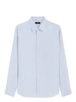 Theory Irving Shirt In Relaxed Linen - Olympic