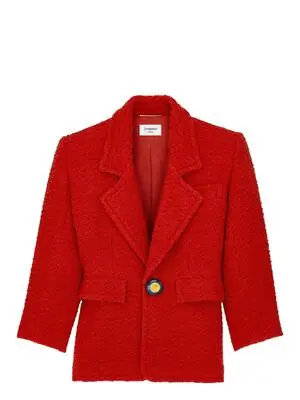 Saint Laurent Single-breasted Tweed Jacket - Roux