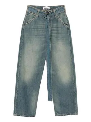 DARKPARK Belted Wide-Leg Jeans