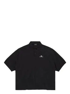 Balenciaga Bb Classic Oversized Polo Shirt - Black