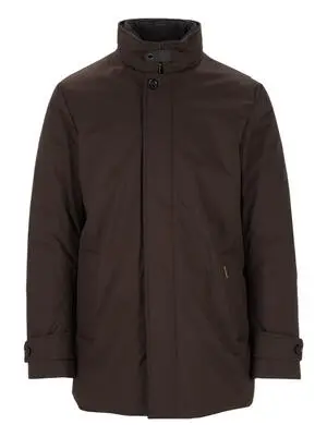 MOORER Long Sleeve High Neck Jacket - Black