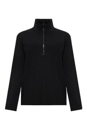 COURREGES Stand-up Collar Knitwear - Black