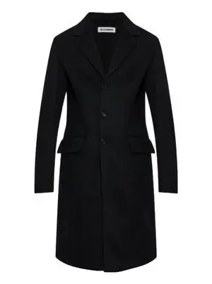 JIL SANDER Long-sleeved Coat With Notched Lapel - Black