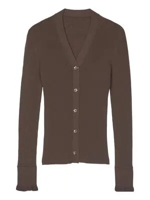CECILIE BAHNSEN Cecilie Bahnsen V-Neck Knit Cardigan With Floral Button Details