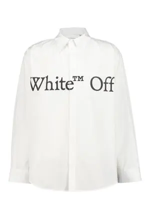 OFF-WHITE White Bookish Scarf Poplin Shirt