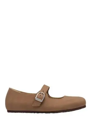 BIRKENSTOCK Santa Clarita Nubuck Leather Mary Jane Flats - Dark Tea
