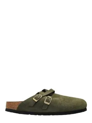 BIRKENSTOCK Suede Buckled Sandals - Thyme