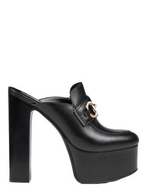 Gucci Platform Mule With Horsebit Detail - Black