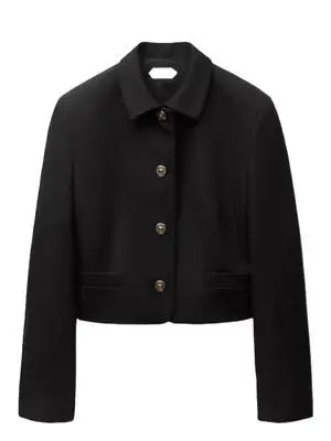Versace Medusa Button Cropped Jacket - Black