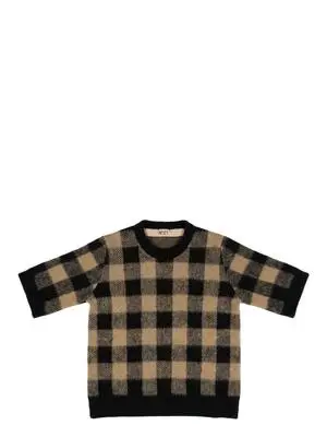 N.21 Short-sleeved Knit Top With Crew Neck - No