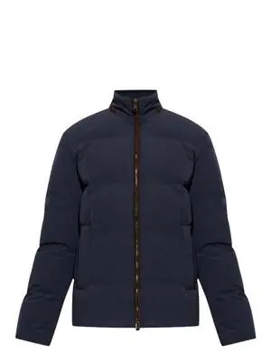 Paul & Shark Quilted Down Jacket With Stand Collar - Black