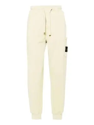 Stone Island Compass-badge Cotton Track Trousers - Flaxen