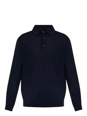 Paul & Shark Long Sleeve Knitted Polo Shirt - No