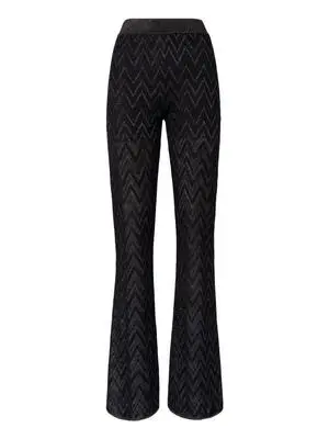 Missoni Zigzag Wide-leg Trousers - Black