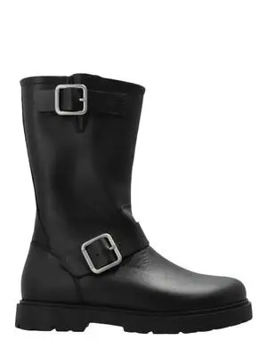BIRKENSTOCK Round-toe Buckled Ankle Boots - Black