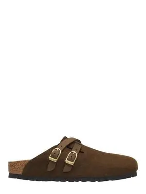 BIRKENSTOCK Blair Suede Mules With Buckle Fastening - Carafe