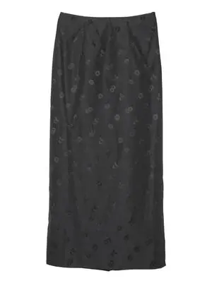 Cecilie Bahnsen Cbumina Floral Maxi Skirt - Black