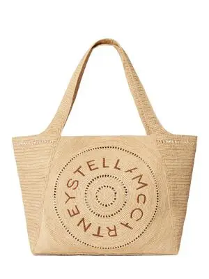 Stella McCartney Woven Raffia Tote Bag - Natural