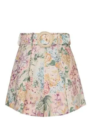 ZIMMERMANN Zimmermann Halliday Tuck High Waisted Shorts
