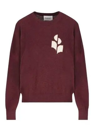 Isabel Marant Étoile Isabel Marant Etoile Logo Embroidered Balloon Sleeve Jumper Red