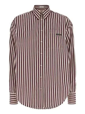 Brunello Cucinelli Striped Long-sleeve Shirt - Red