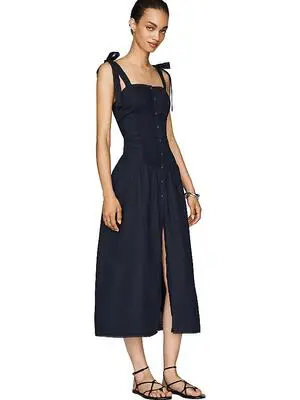 Astr The Label Marie Midi Dress - Navy