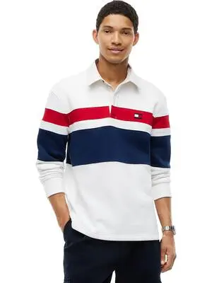Tommy Hilfiger Brushed-back Fleece Rugby Sweatshirt - Ecru