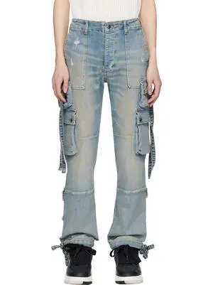 Amiri Distressed Cargo Jeans - Gray