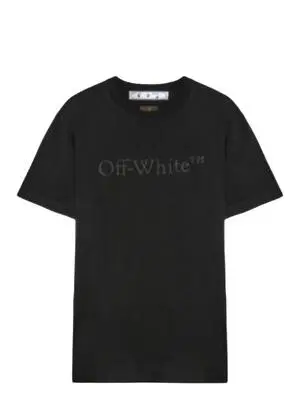 Off-White Embossed-logo Cotton T-shirt - Black