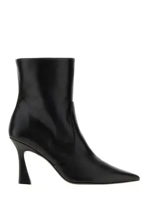 STUART WEITZMAN Leather Vinnie Ankle Boots - Black