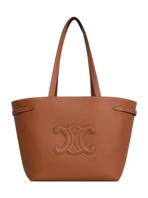 Celine Medium Cabas Anais Grained Calfskin Tote Bag - Tan