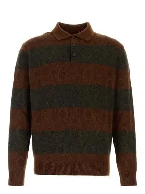 Etro Embroidered Wool Polo Shirt - White
