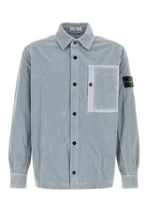 Stone Island Powder Corduroy Shirt - Blue