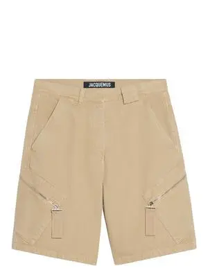 Jacquemus Zipped Cargo Shorts - Nude