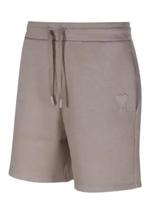 AMI Paris Logo Embossed Drawstring Shorts - Gray