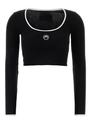 MARINE SERRE Cotton T-shirt - Black