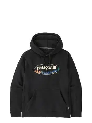 Patagonia Oval Logo Hoodie - Black