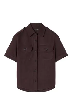 Loro Piana Annalisa Short Sleeve Shirt - Hot Fudge