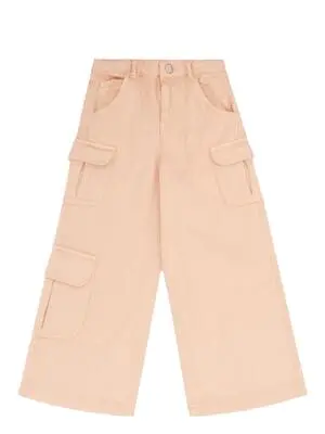 Emporio Armani Cargo Pants With Branded Logo Detail - Beige
