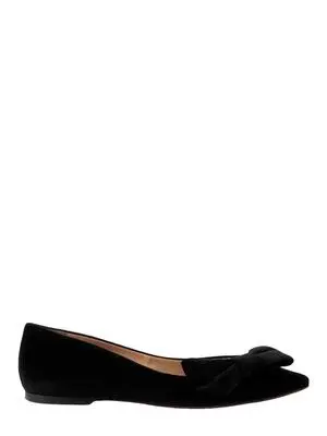 Chloé Thea Ballerina Flats With Bow Detailing - Black