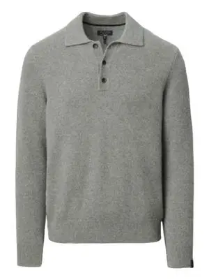 Rag & Bone Declan Cashmere Polo Sweater - Army